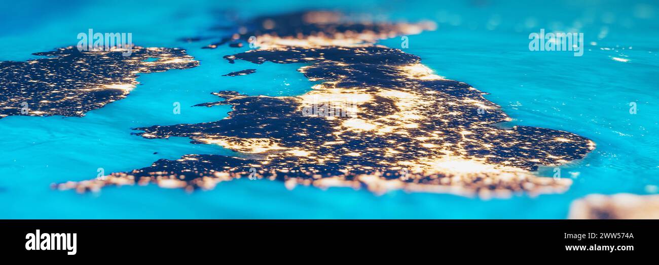 United Kingdom, London city lights. Elements of this image furnished by ...