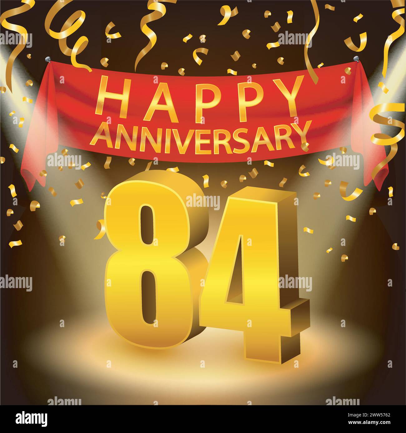 84th anniversary Stock Vector Images - Alamy