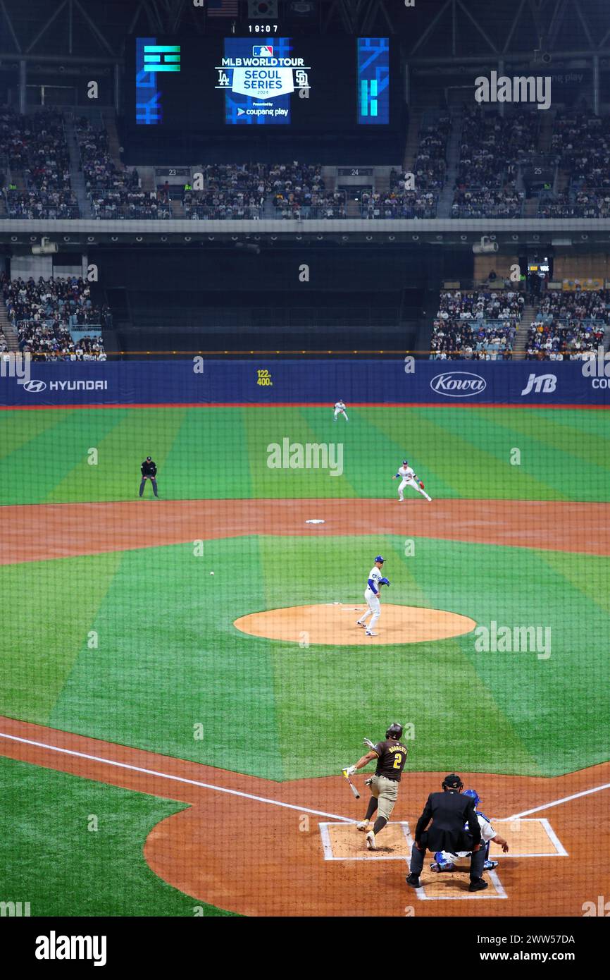 Gocheok Sky Dome, Seoul, South Korea. 21st Mar, 2024. Yoshinobu Yamamoto (Dodgers), MARCH 21 ...