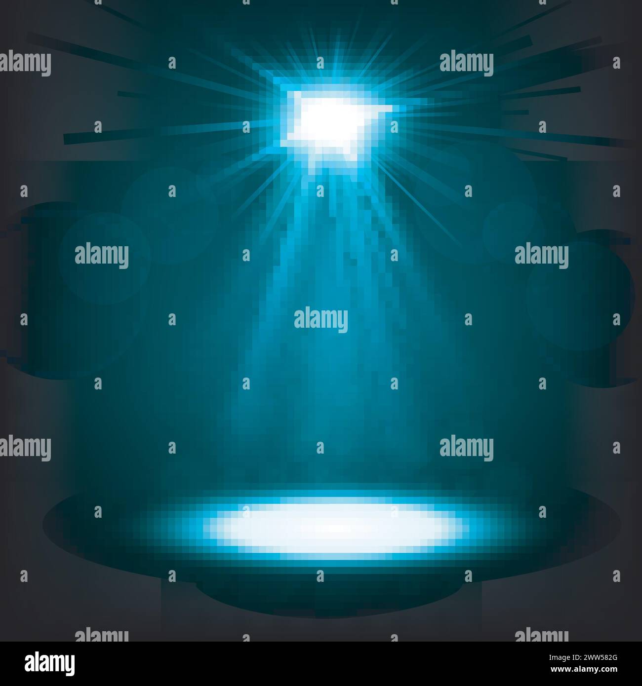 Blue Spotlight Shining, Vector Illustration Stock Vector Image & Art ...