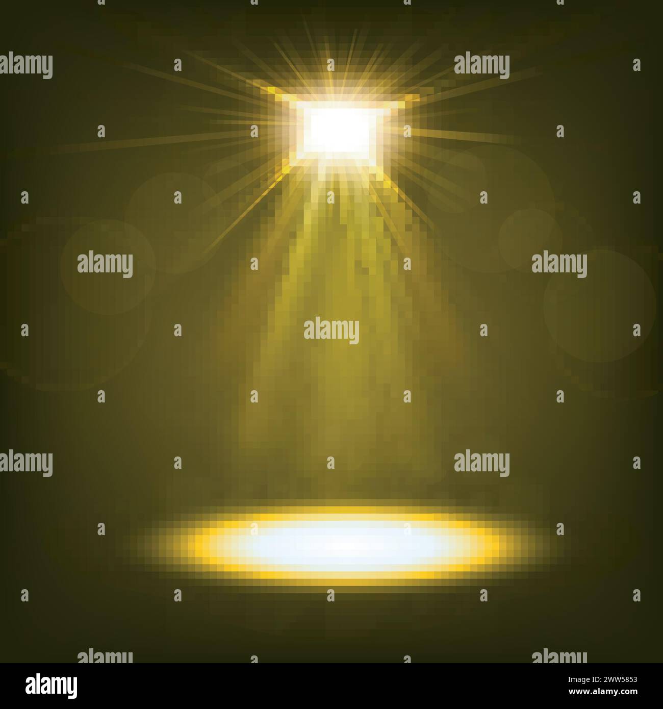 Gold Spotlight Shining, Vector Illustration Stock Vector Image & Art ...
