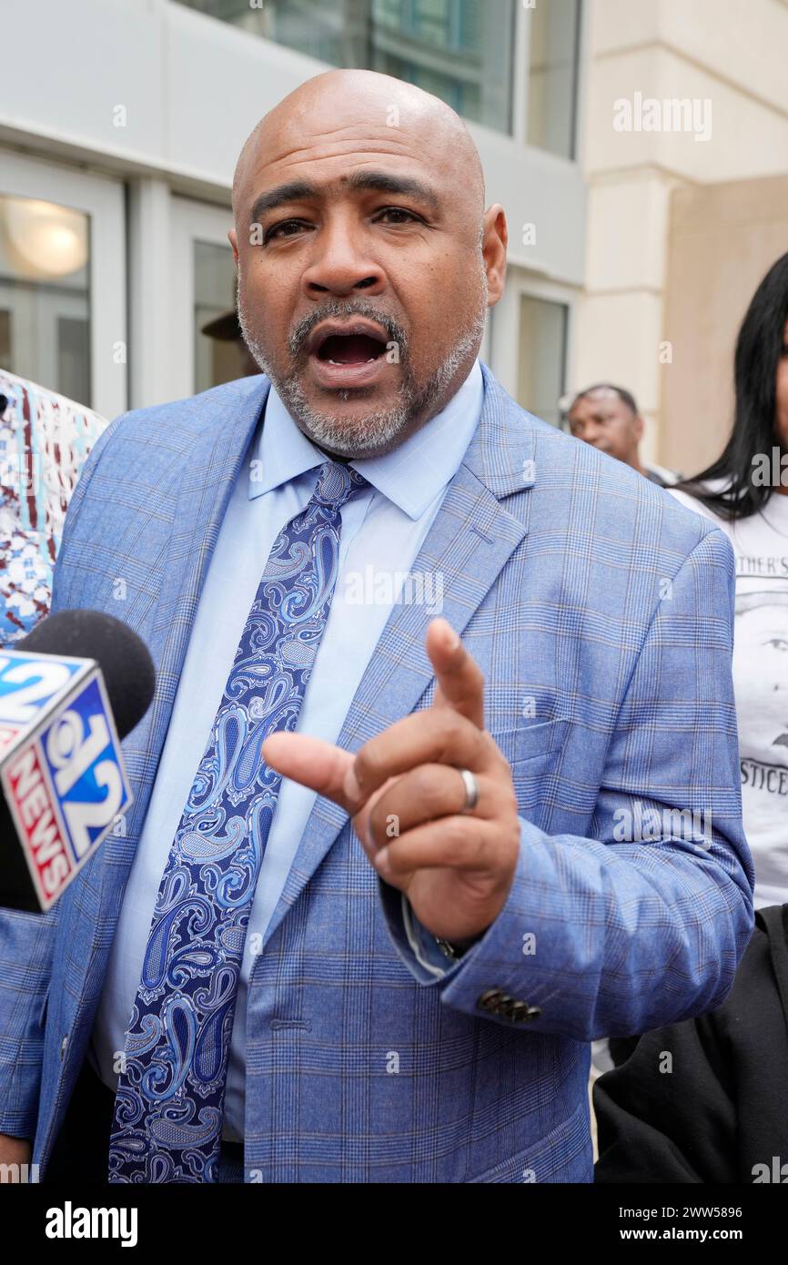 Civil co-counsel Trent Walker speaks on the federal sentencing of the ...