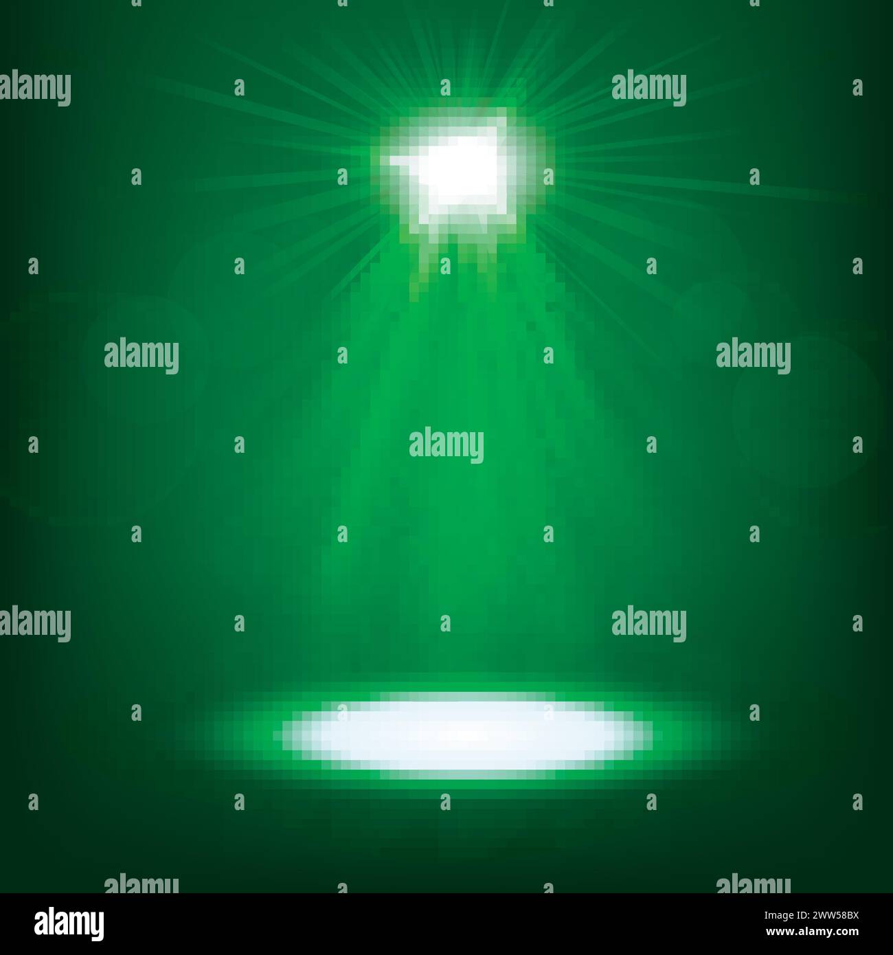 Green Spotlight Shining, Vector Illustration Stock Vector Image & Art ...