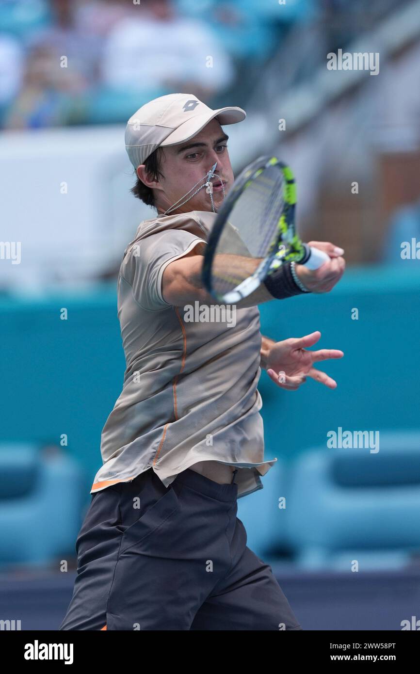 Miami, Florida, USA. 21st Mar, 2024. Adam Walton (Australia) his a ...