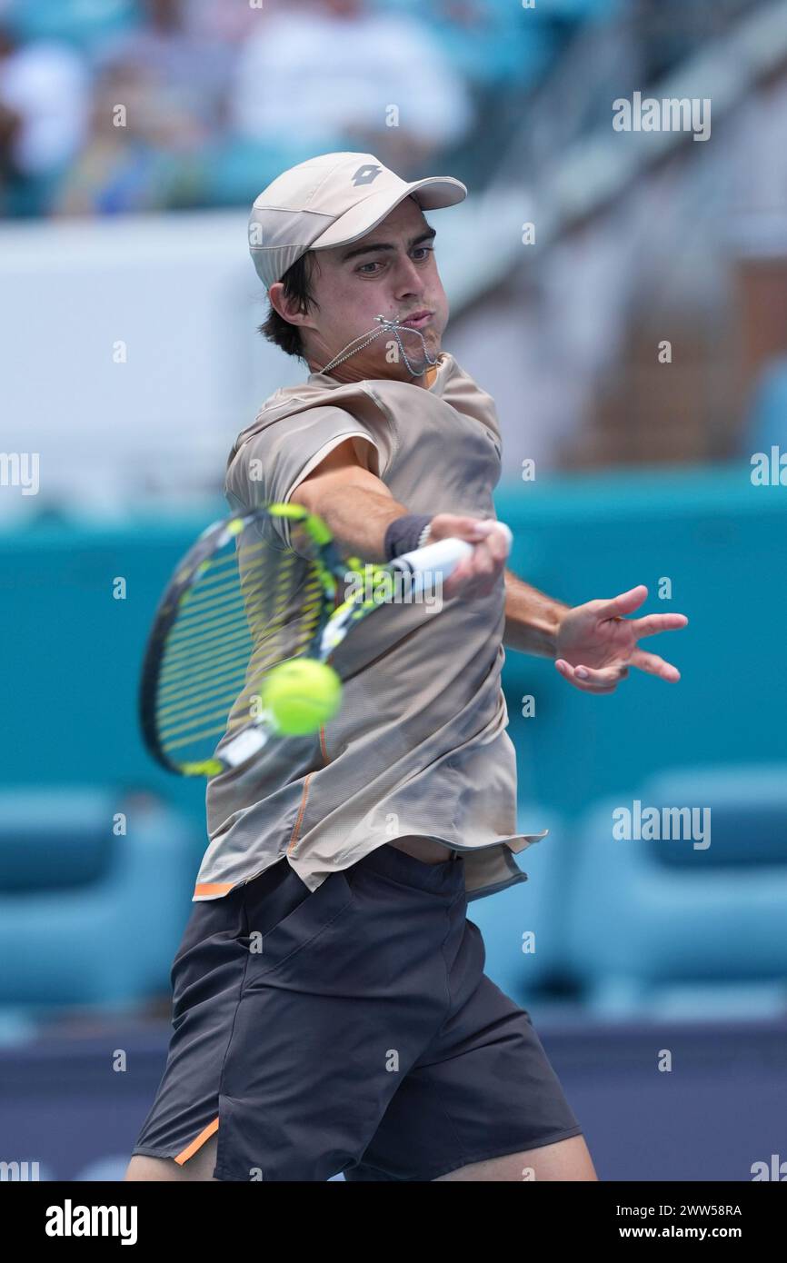 Miami, Florida, USA. 21st Mar, 2024. Adam Walton (Australia) his a ...