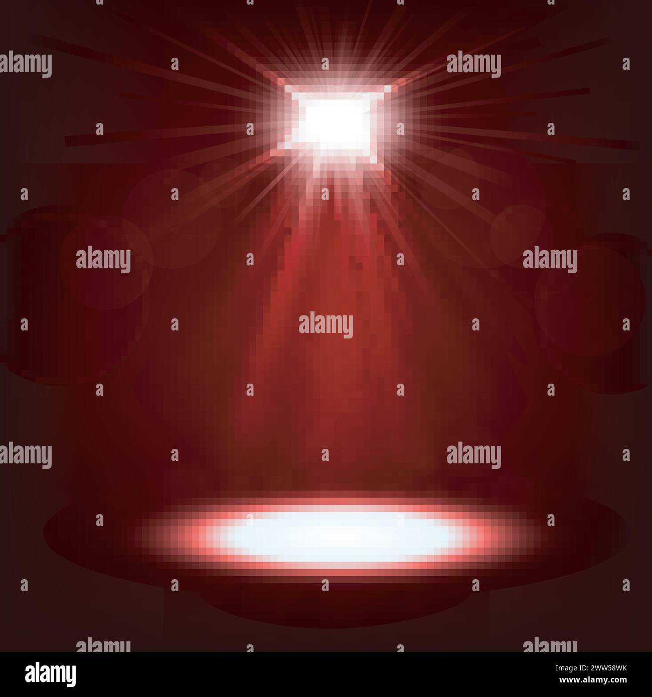 Red Spotlight Shining, Vector Illustration Stock Vector Image & Art - Alamy