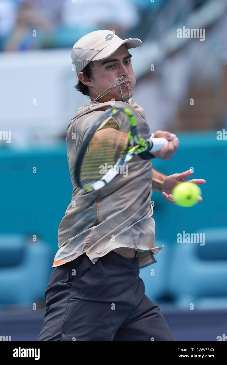 Miami, Florida, USA. 21st Mar, 2024. Adam Walton (Australia) his a ...
