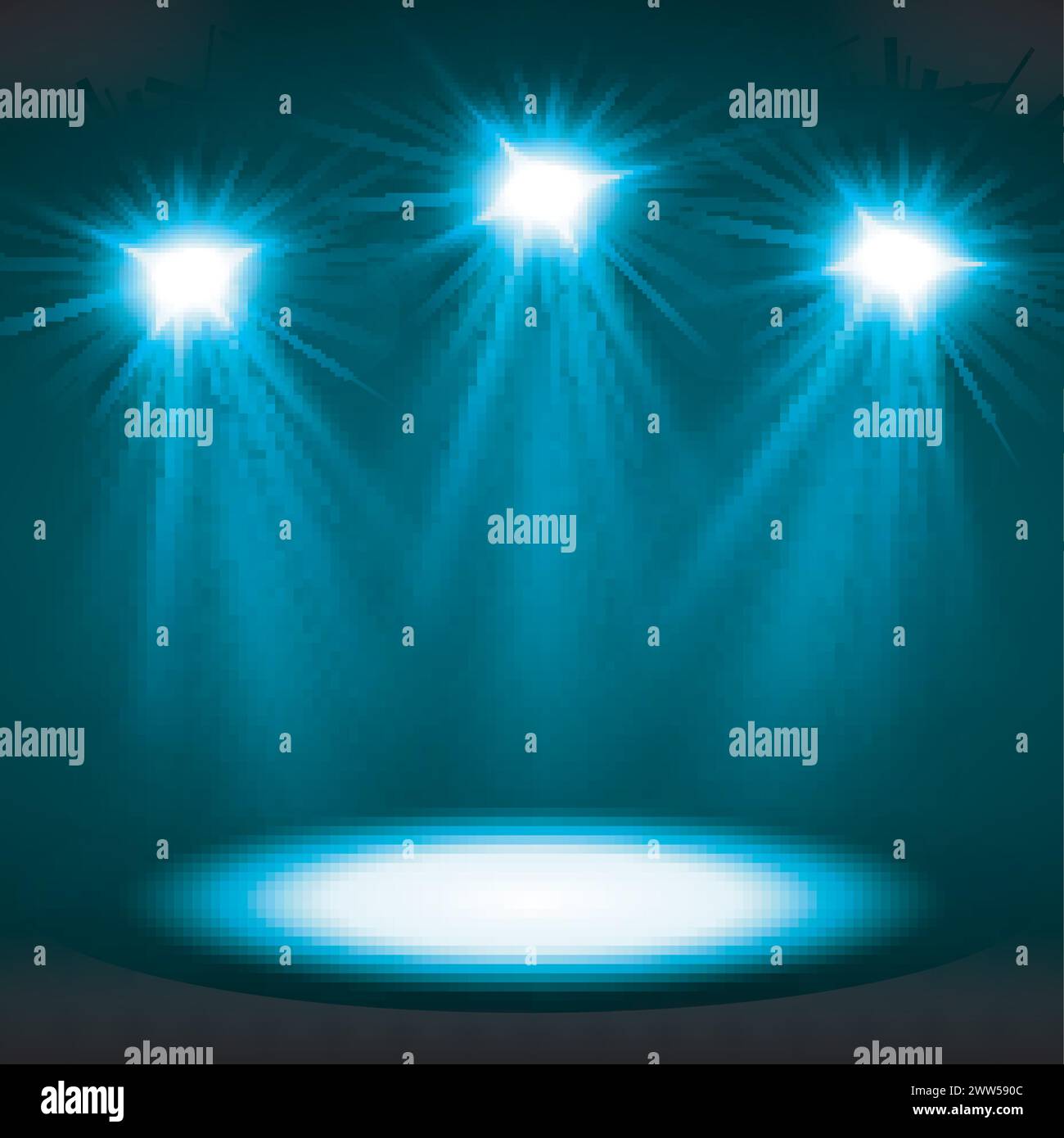 Blue Spotlights Shining, Vector Illustration Stock Vector Image & Art ...