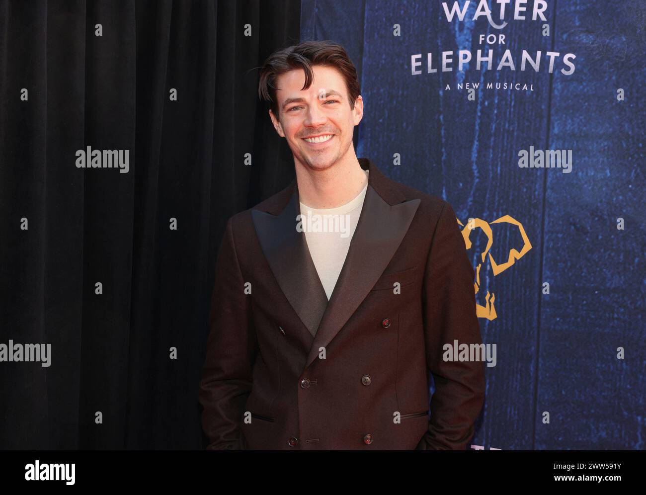 Grant Gustin attends the Broadway opening night for "Water For Elephants" at The Imperial ...