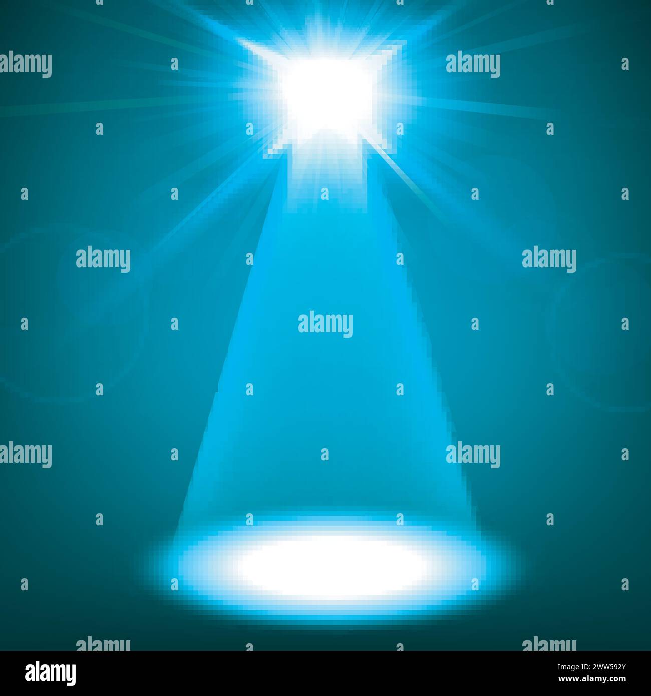 Blue Spotlight Shining, Vector Illustration Stock Vector Image & Art ...