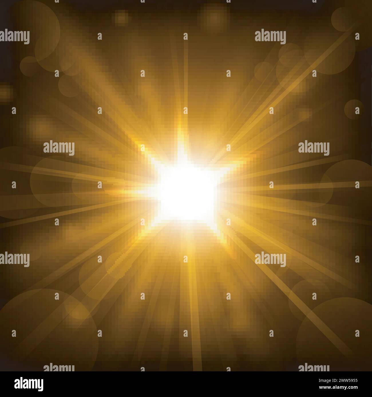 Gold Shine with Lens Flare Background, Vector Illustration Stock Vector ...