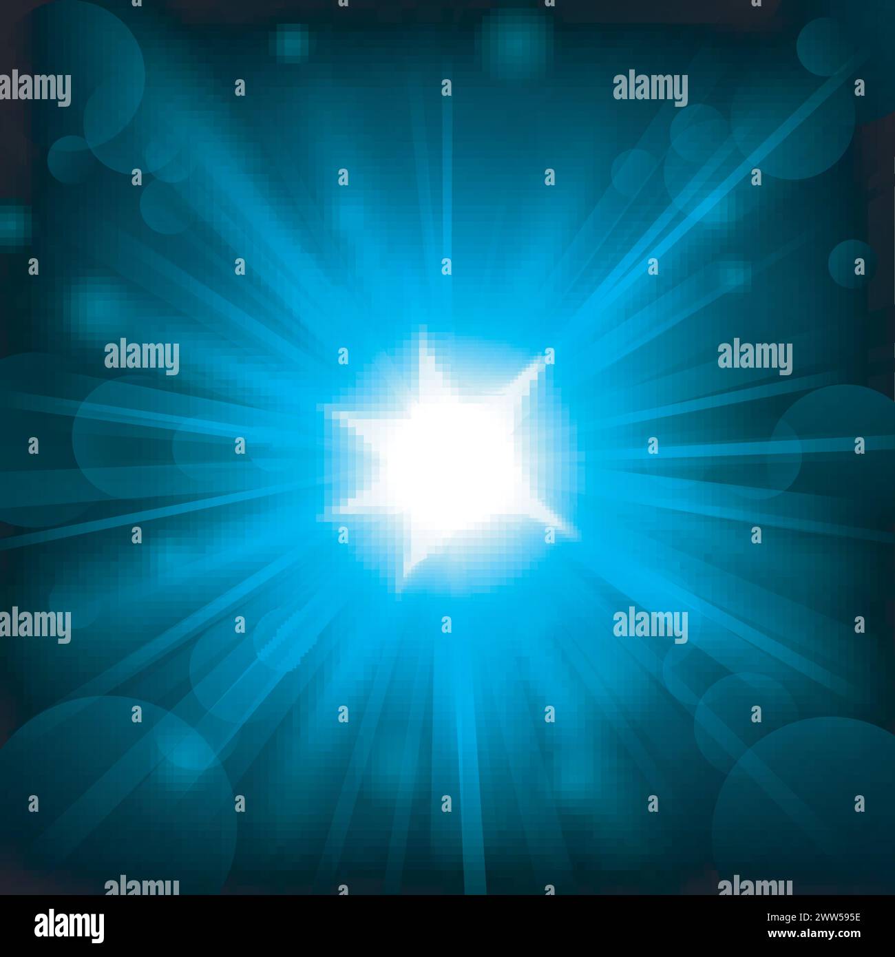 Blue Shine with Lens Flare Background, Vector Illustration Stock Vector ...