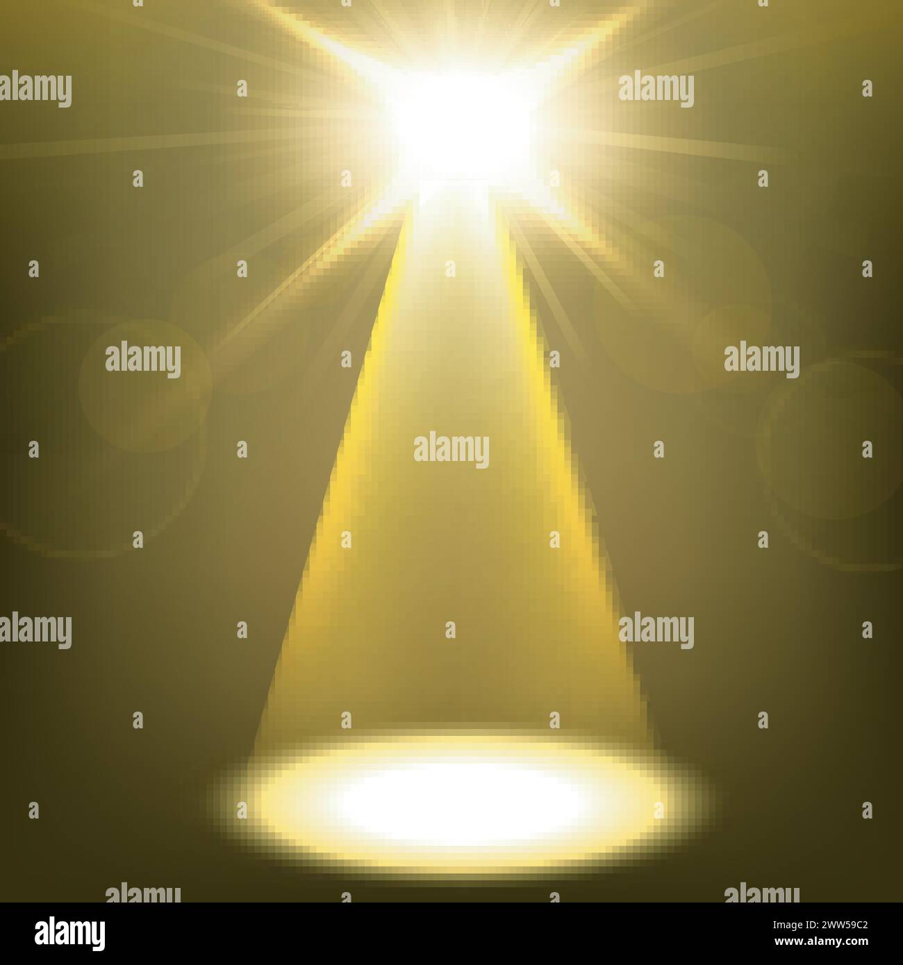Gold Spotlight Shining, Vector Illustration Stock Vector Image & Art ...
