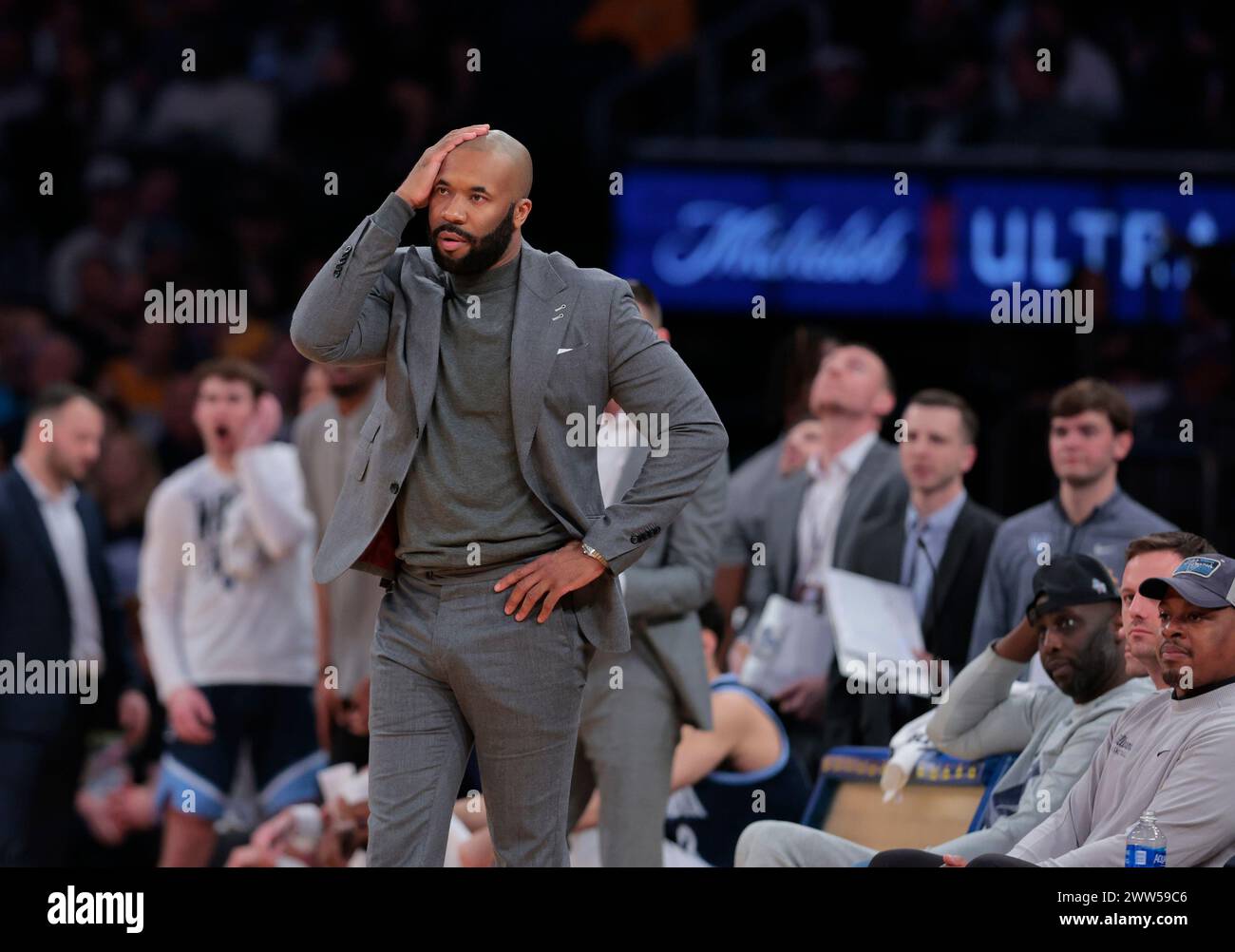 Coach Kyle Neptune of Villanova during the first half of a quarterfinal ...
