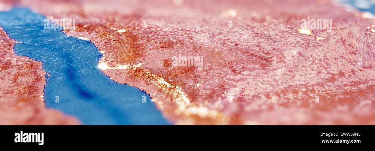 Red Sea, Saudi Arabia. Elements of this image furnished by NASA. 3d ...