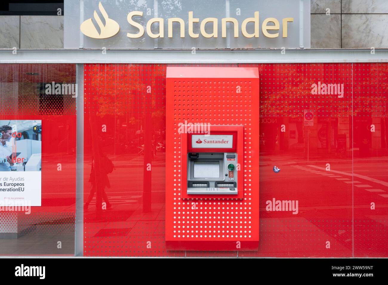 Madrid, Spain. 21st Mar, 2024. ATM machine from the Spanish ...