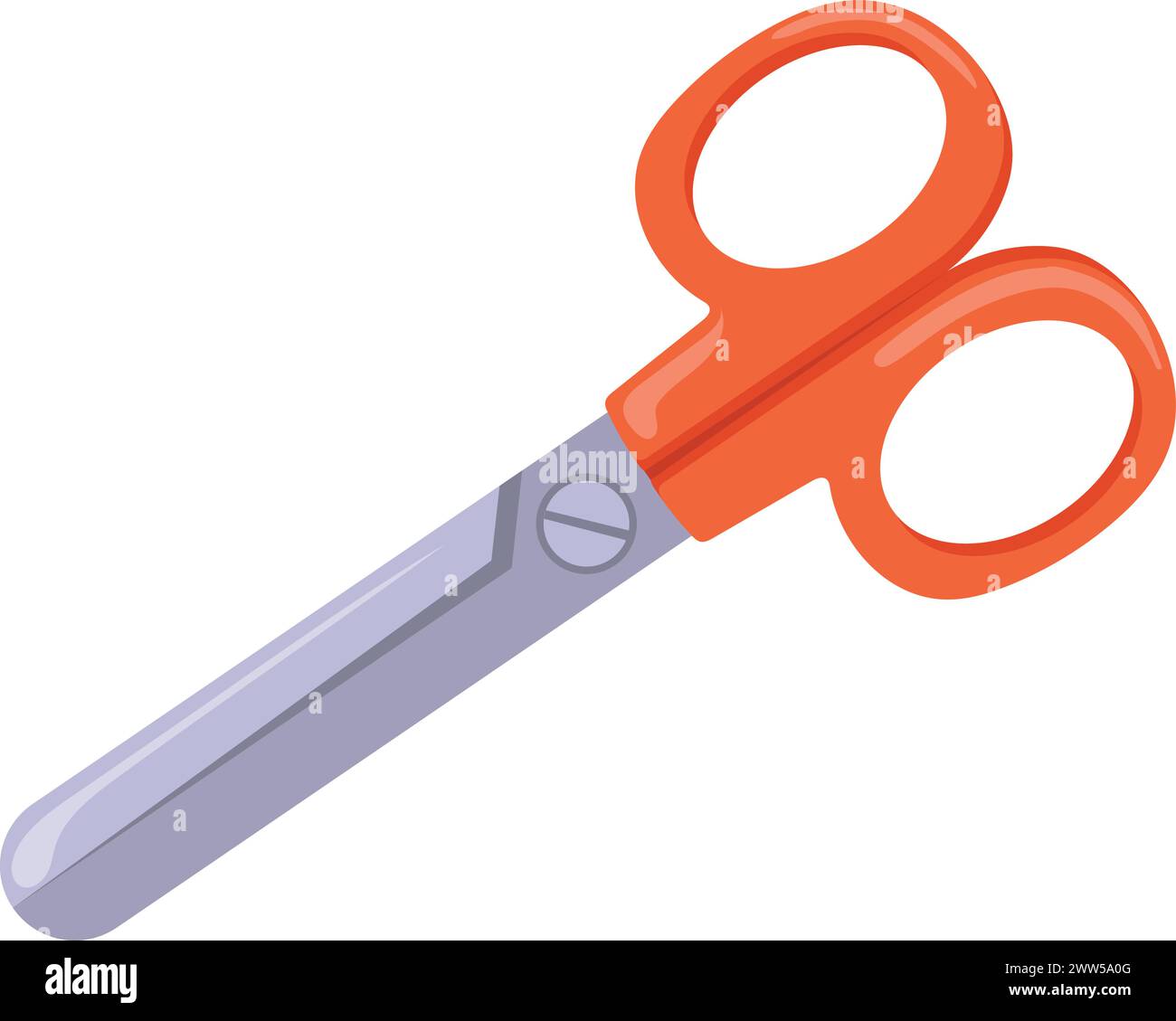 Scissors cartoon icon. Cutting tool. School supply isolated on white ...