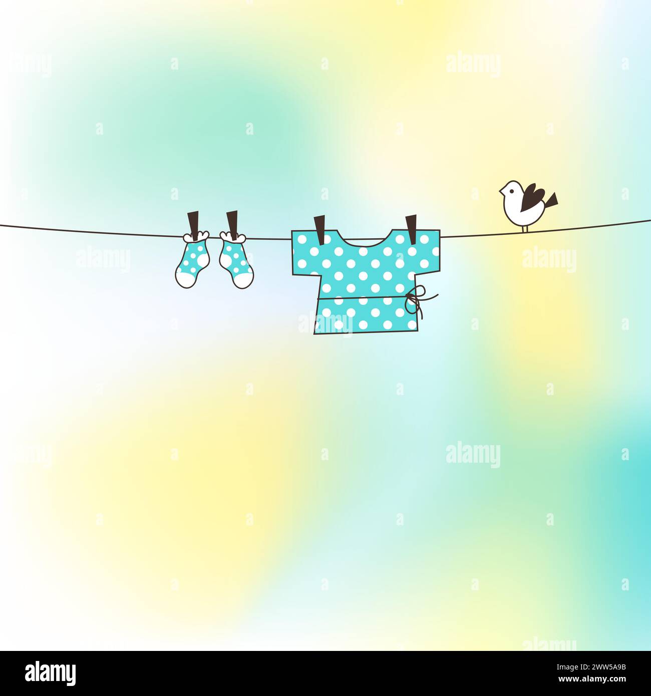 Baby boy shower card, birthday card background Stock Vector Image & Art ...