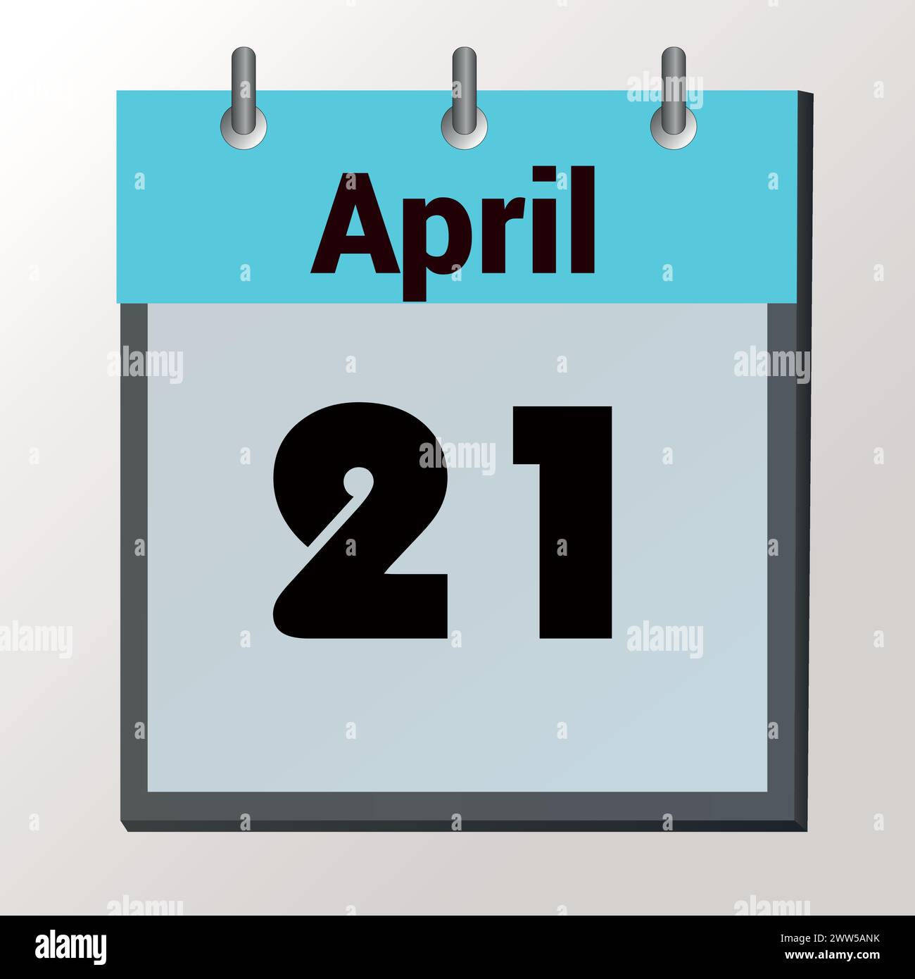 day on the calendar, vector image format, April 21 Stock Vector Image ...