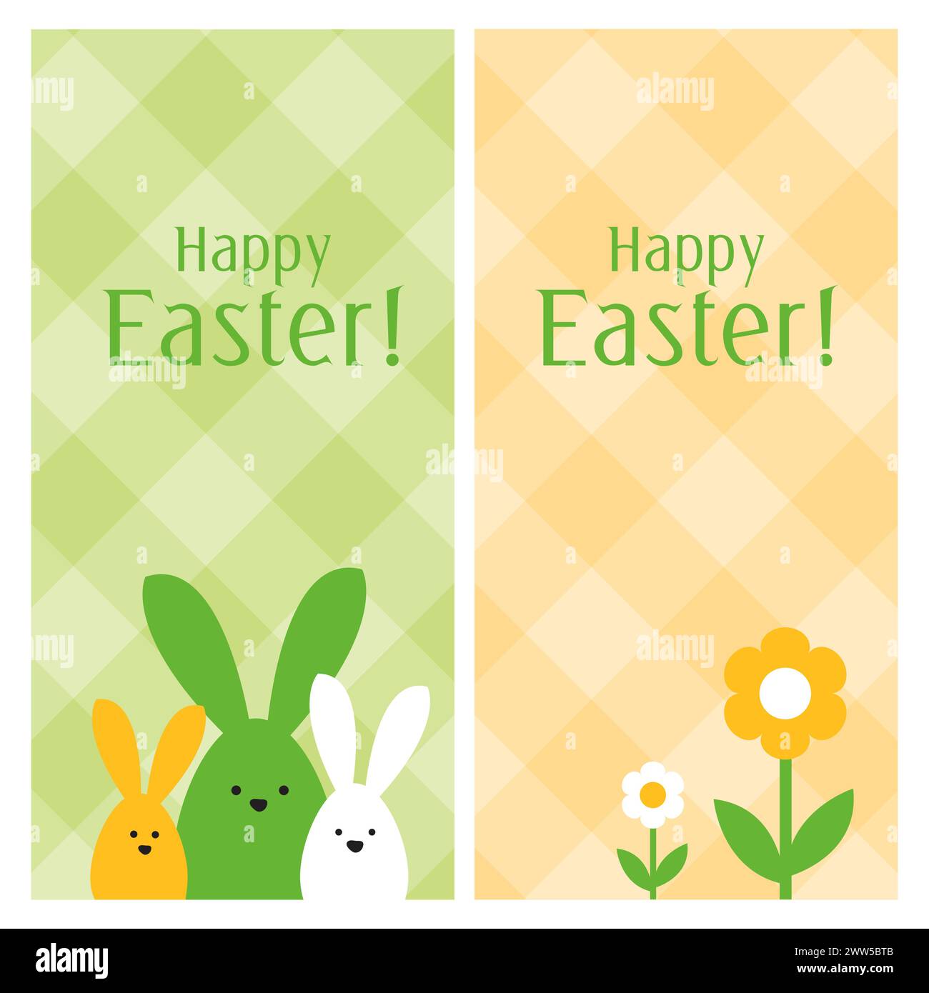 Spring celebration Easter banner. Easter bunny family. Design element ...
