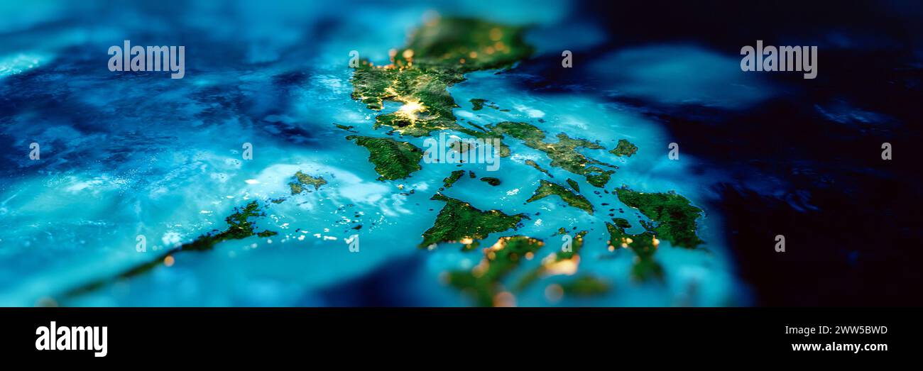 Philippines islands miniature map. Elements of this image furnished by ...