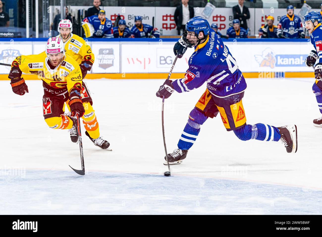 Zug, Bossard Arena, NL Quarterfinals: EV Zug - SC, USA. 21st Mar, 2024 ...