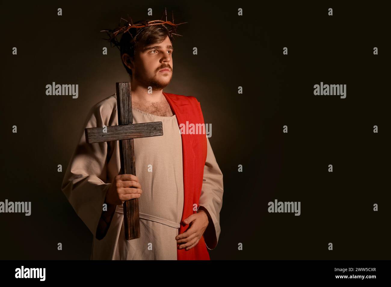 Lord jesus christ holding hi-res stock photography and images - Alamy