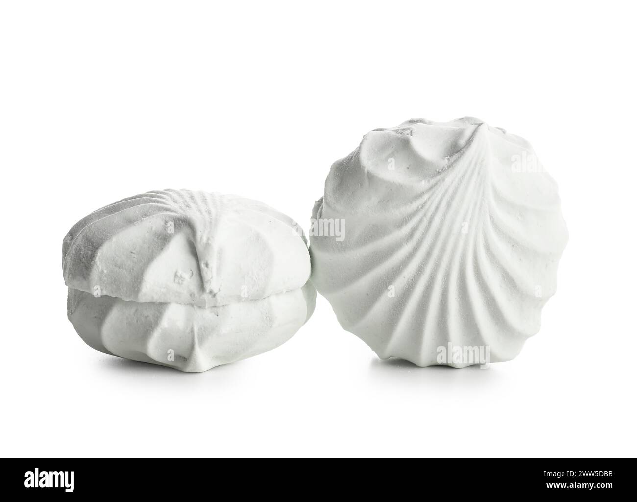 Sweet zefirs on white background Stock Photo - Alamy