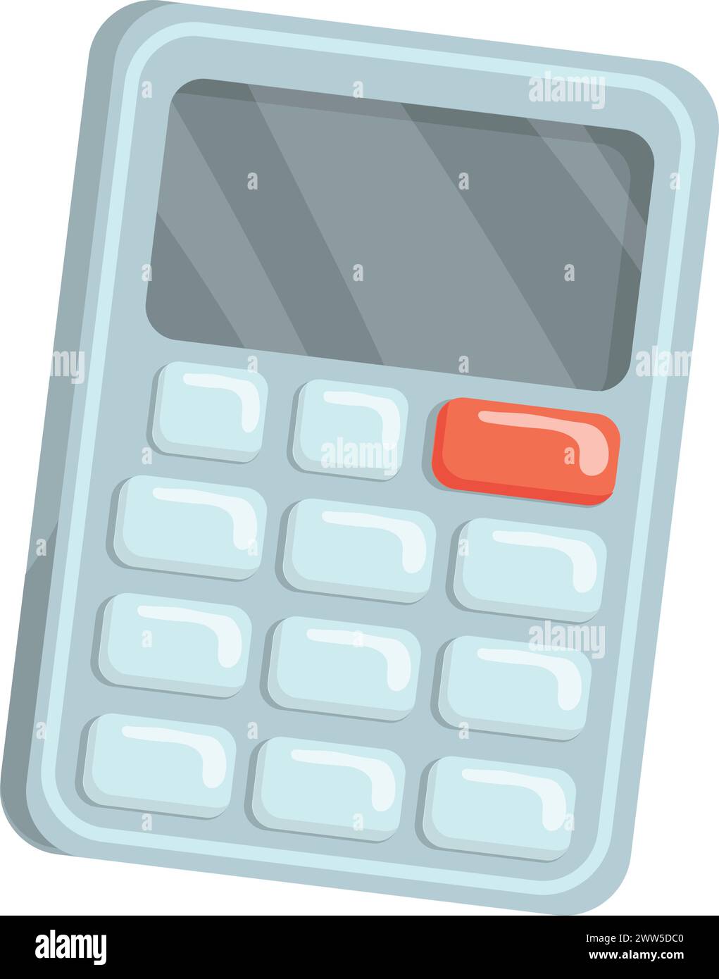 Calculator cartoon icon. Math education. Accounting tool isolated on ...