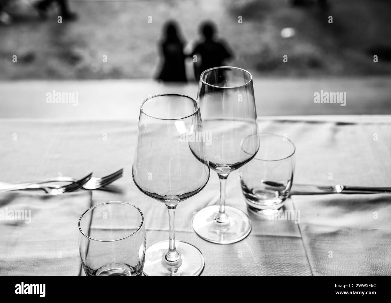 An Intimate Dinner: A Romantic Evening Captured in Monochrome ...