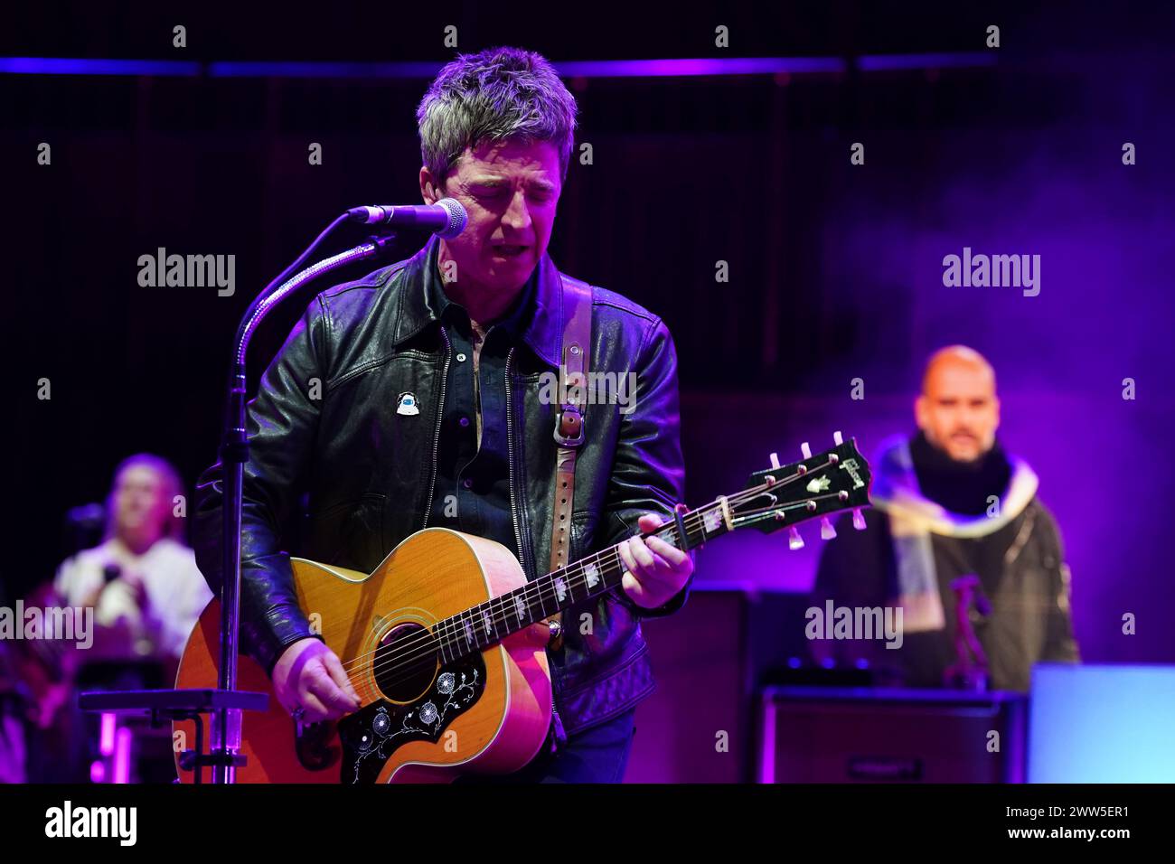 Noel Gallagher on stage during the Teenage Cancer Trust show at the ...