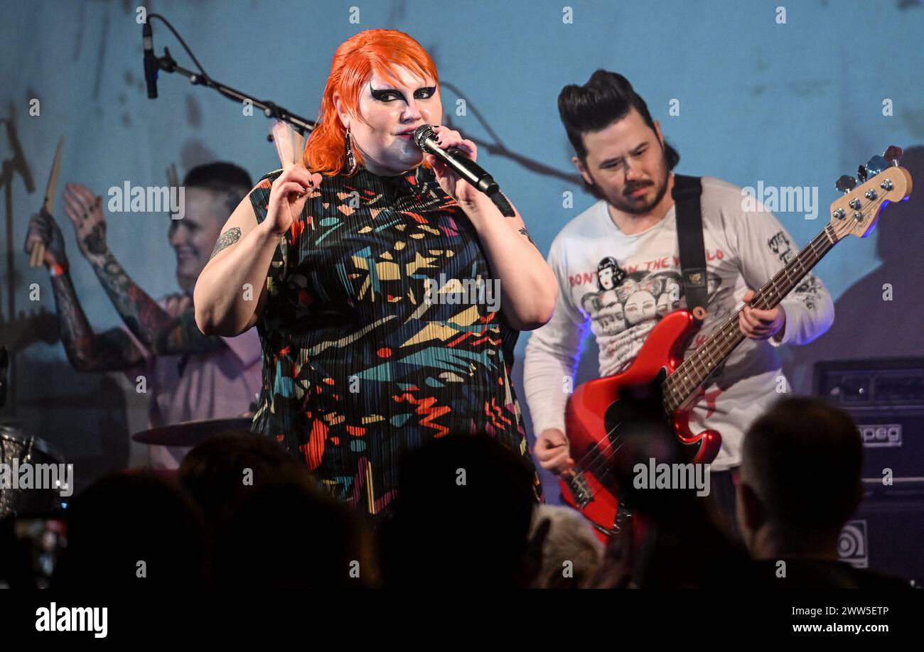 Berlin, Germany. 19th Mar, 2024. US singer Beth Ditto and bassist Ted ...
