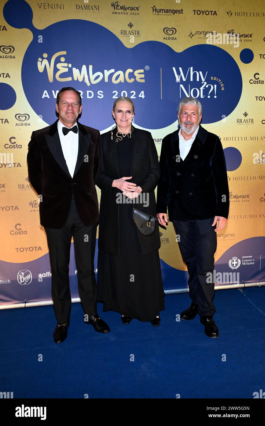 Milan, Italy. 21st Mar, 2024. Milan, Arrival of WEmbrace Awards 2024 ...