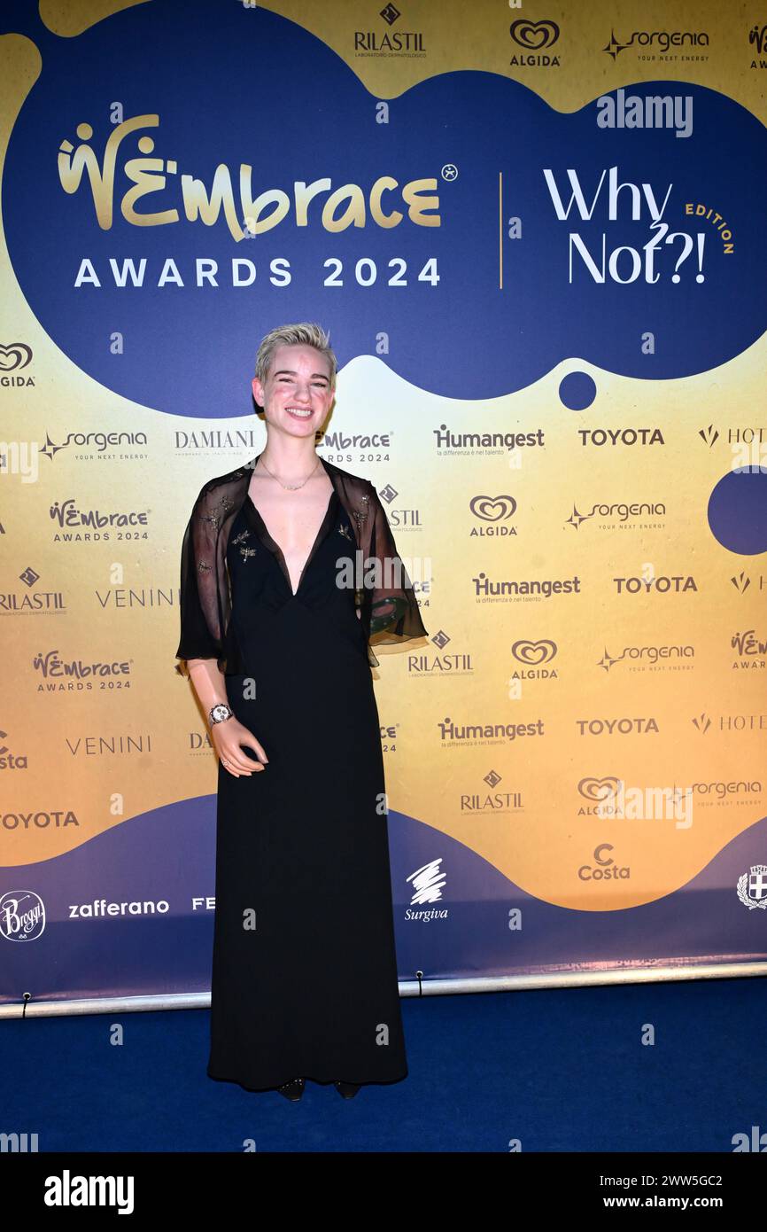 Milan, Italy. 21st Mar, 2024. Milan, Arrival of WEmbrace Awards 2024 ...