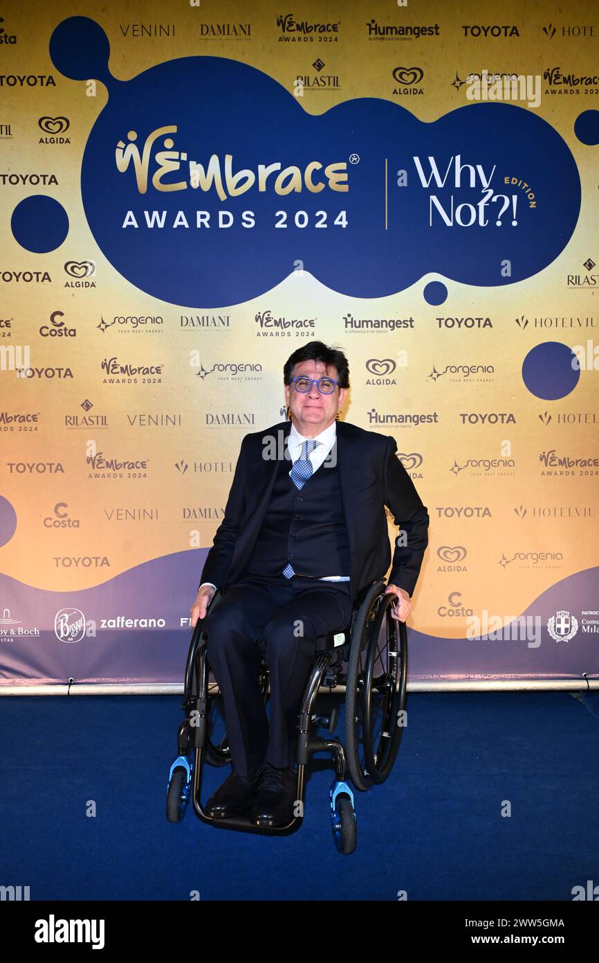 Milan, Italy. 21st Mar, 2024. Milan, Arrival of WEmbrace Awards 2024 ...