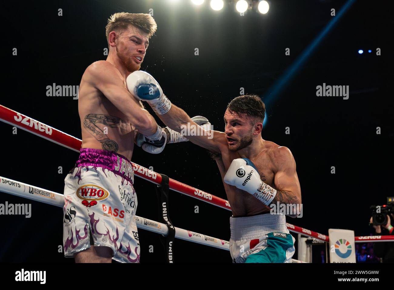 Owen Cooper wins the WBO European Welterweight Title Stock Photo - Alamy