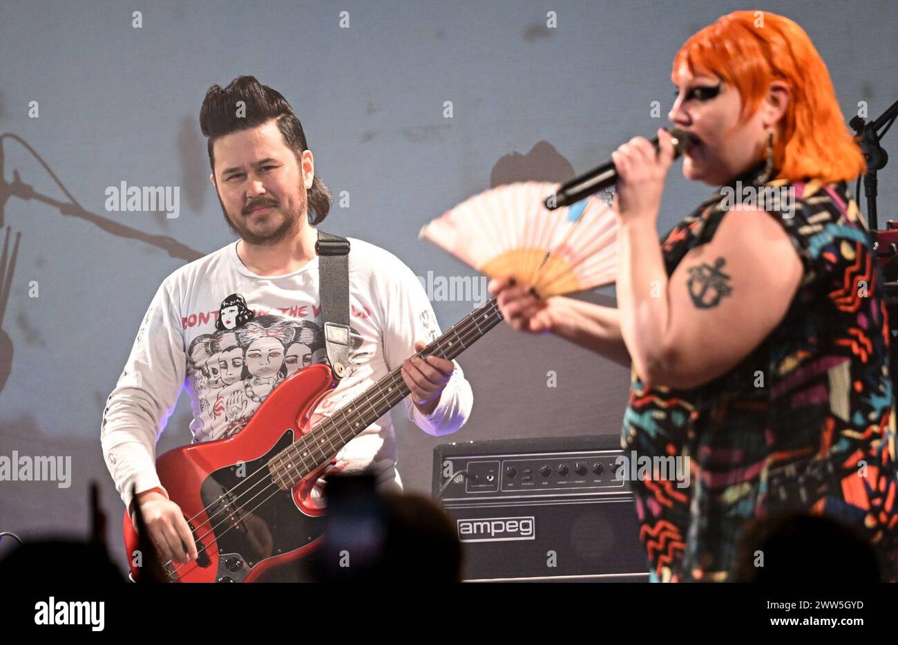 Berlin, Germany. 19th Mar, 2024. US singer Beth Ditto and bassist Ted ...