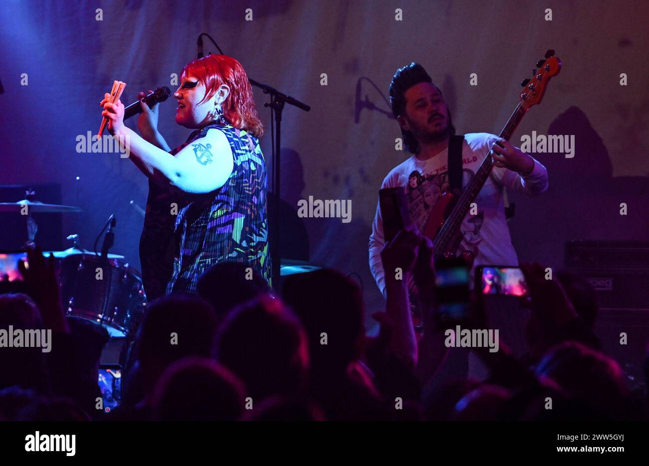 Berlin, Germany. 19th Mar, 2024. US singer Beth Ditto and bassist Ted ...