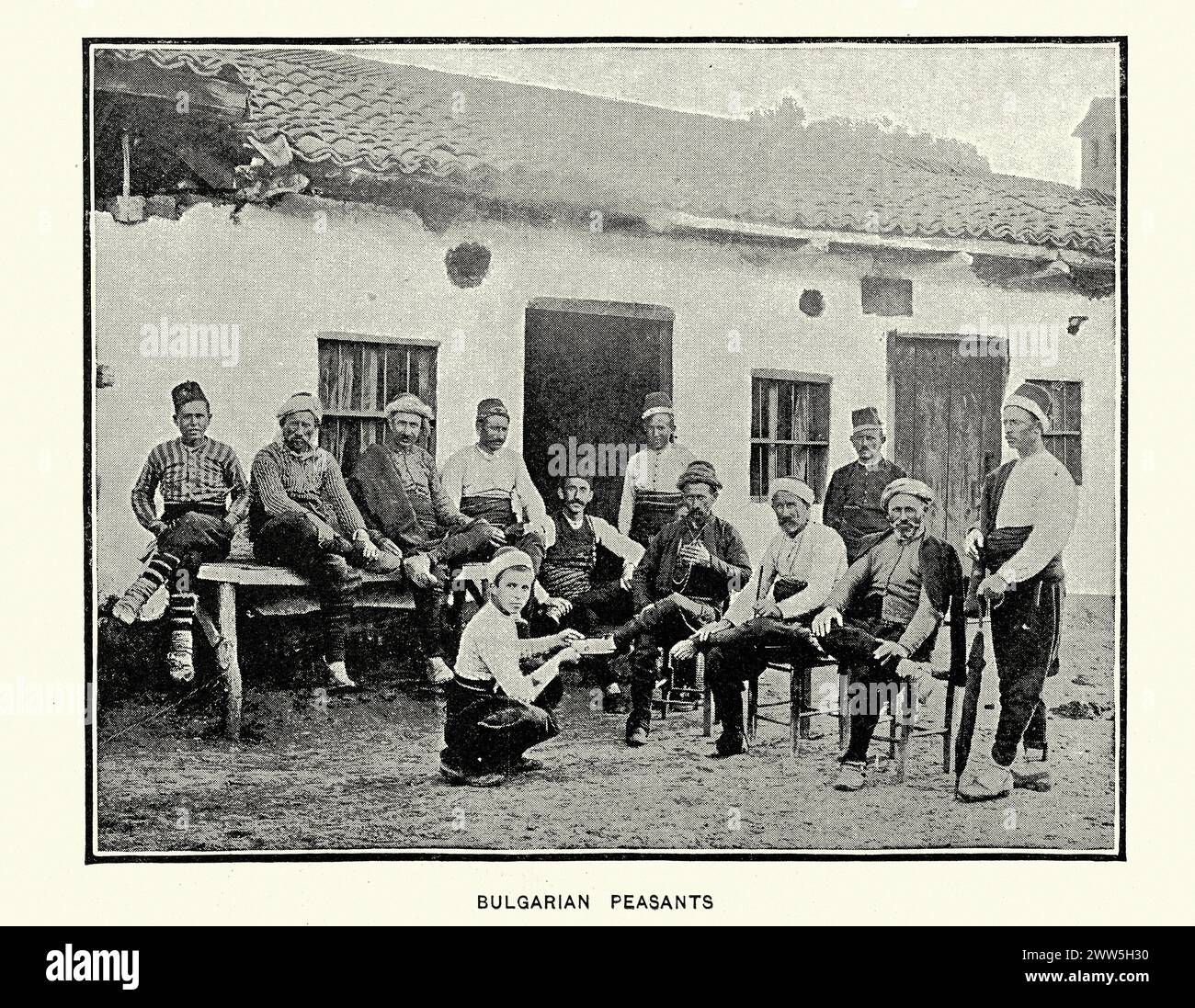Vintage photograph of Bulgarian peasants, Bulgaria 1900s Stock Photo ...