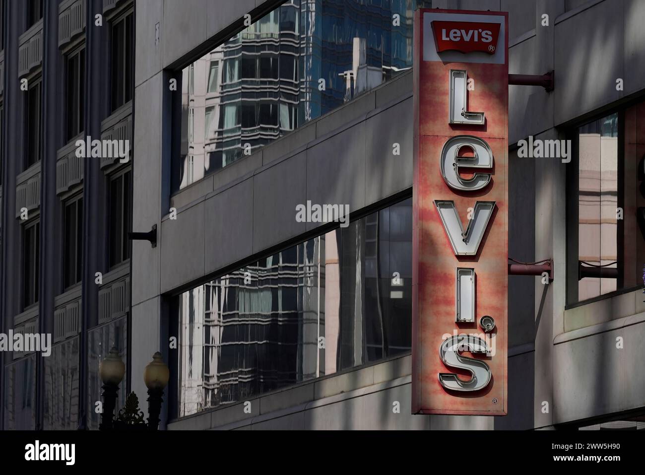 A Levi's sign is shown in San Francisco, Sunday, March 17, 2024. (AP ...
