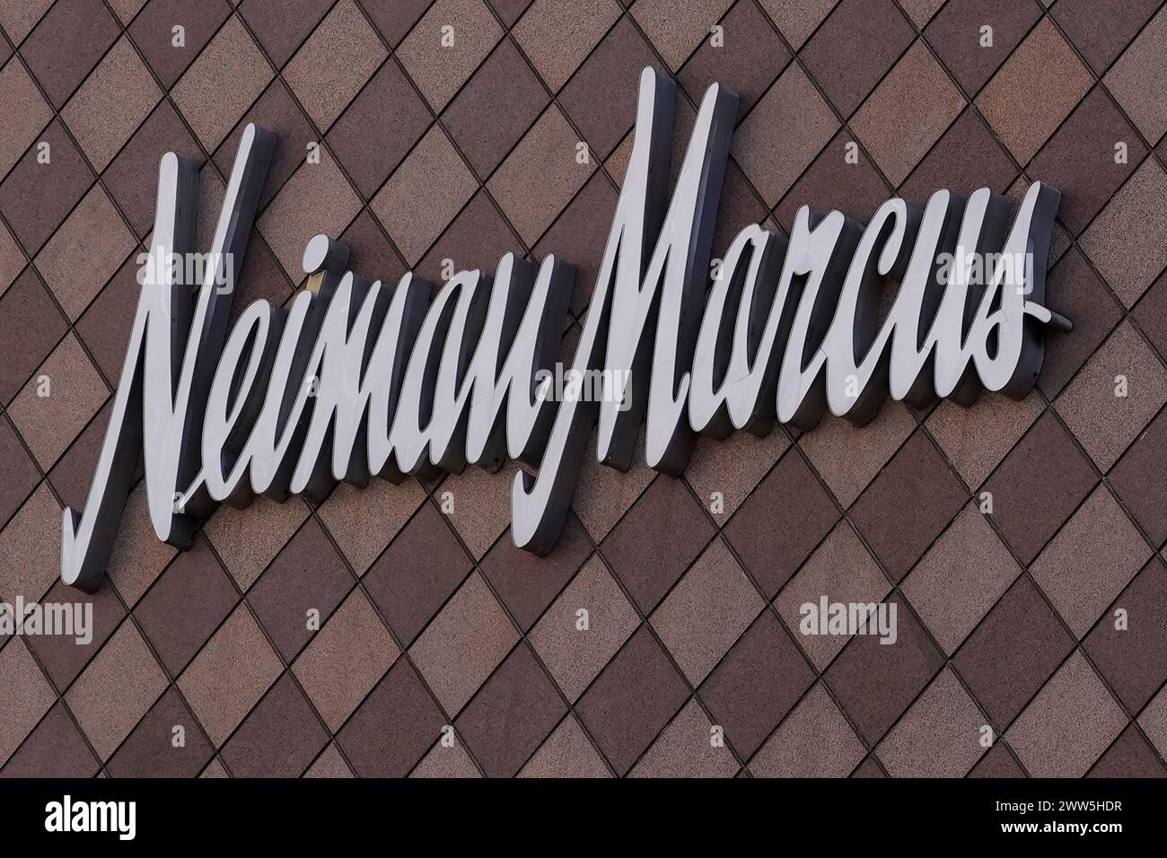 A Neiman Marcus sign is shown in San Francisco, Sunday, March 17, 2024 ...