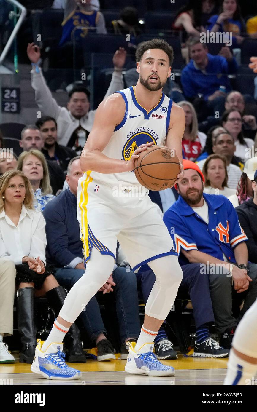Golden State Warriors guard Klay Thompson during an NBA basketball game ...