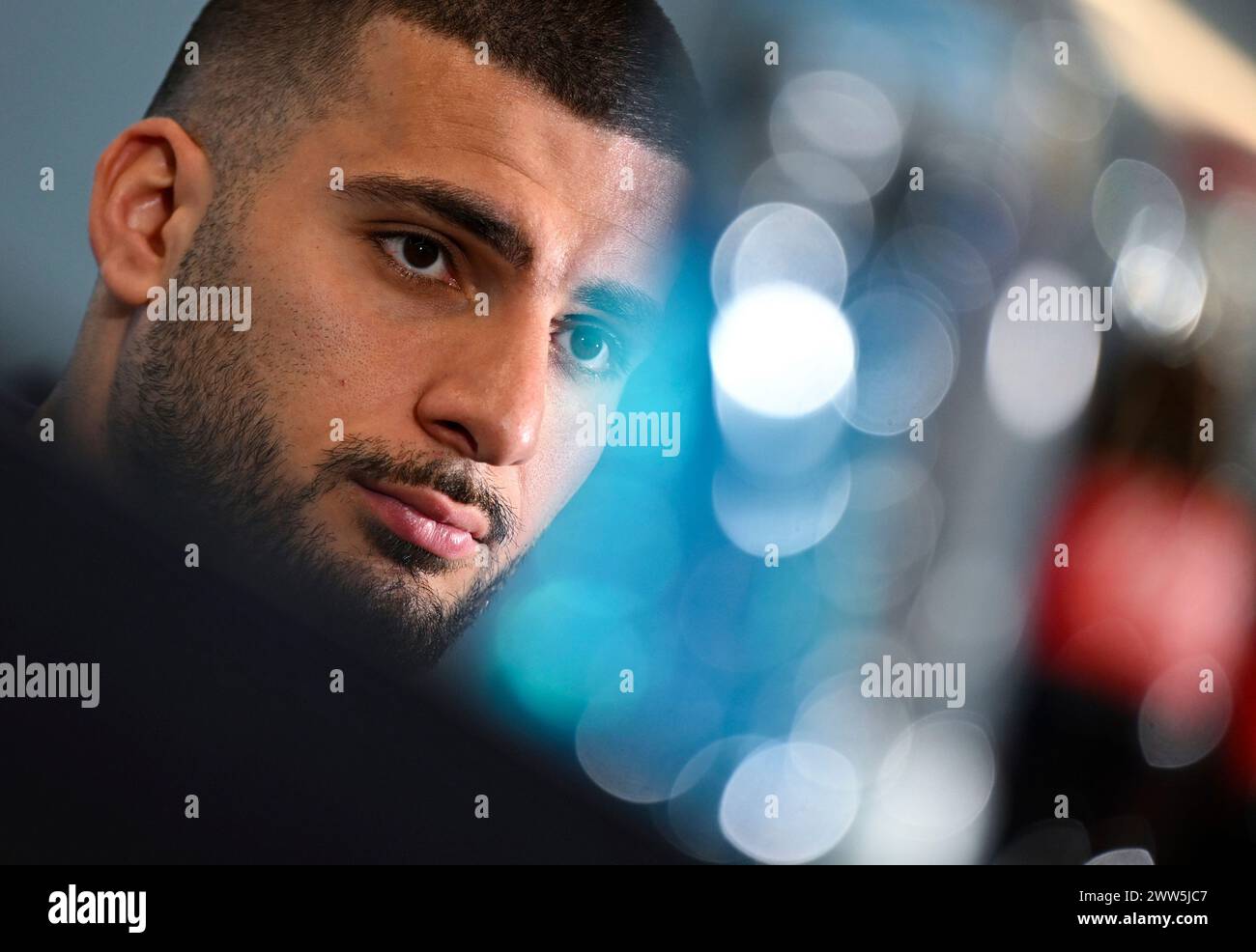 German soccer player Deniz Undav attends a press conference before the ...