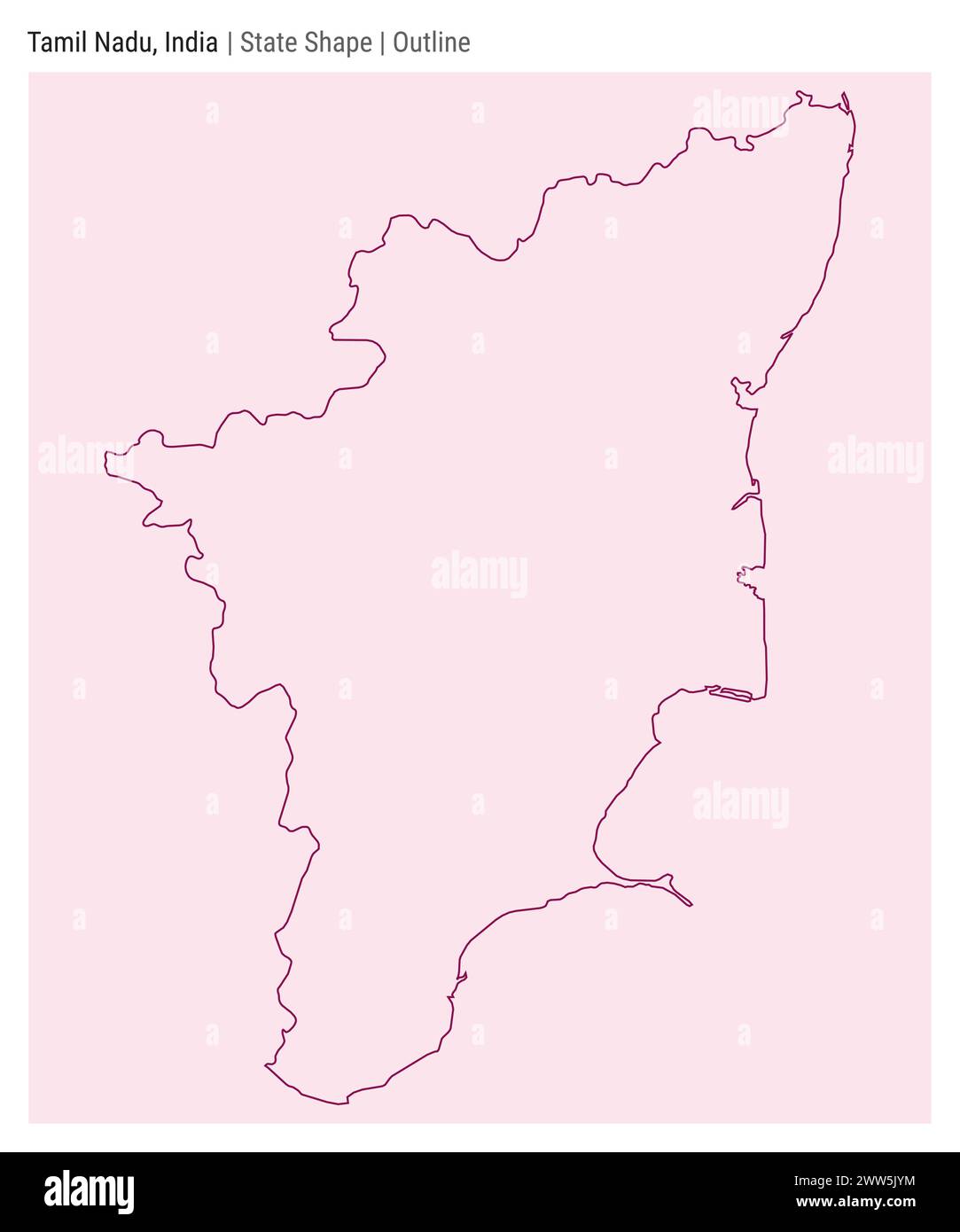 Blank Simple Map Of Tamil Nadu No Labels