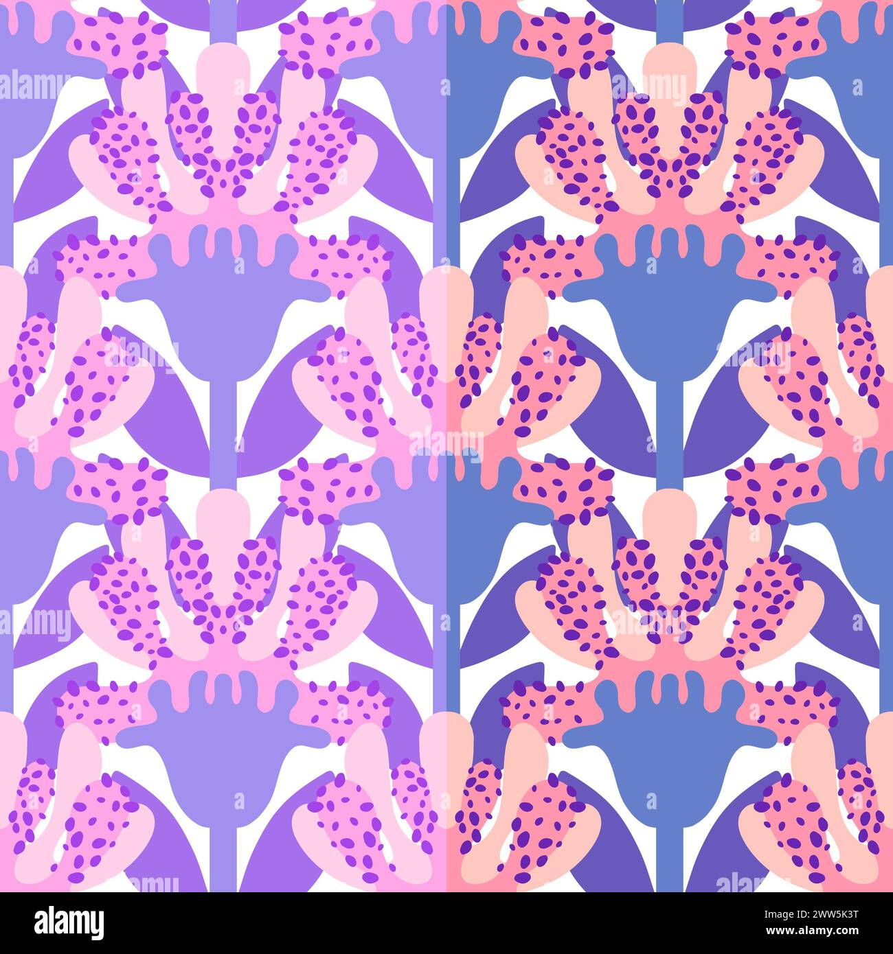 Cartoon summer retro floral seamless flower pattern for wrapping paper ...