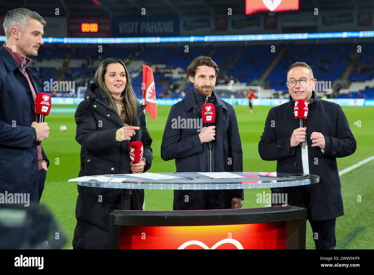 Cardiff, UK. 21st Mar, 2024. Owain Tudur Jones, Gwennan Harries, Joe ...