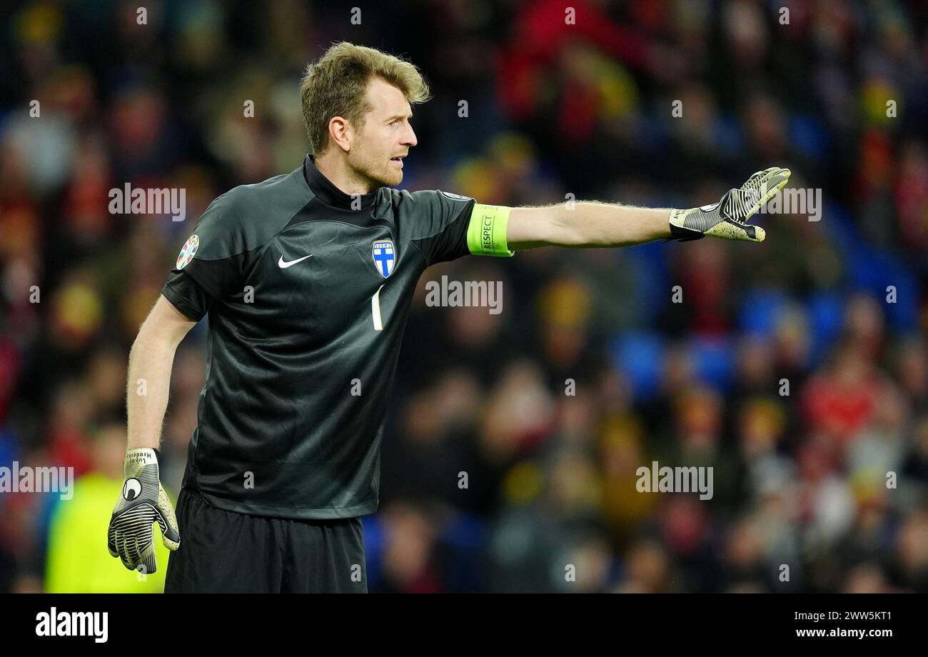 Finland goalkeeper Lukas Hradecky during the UEFA Euro 2024 Qualifying ...