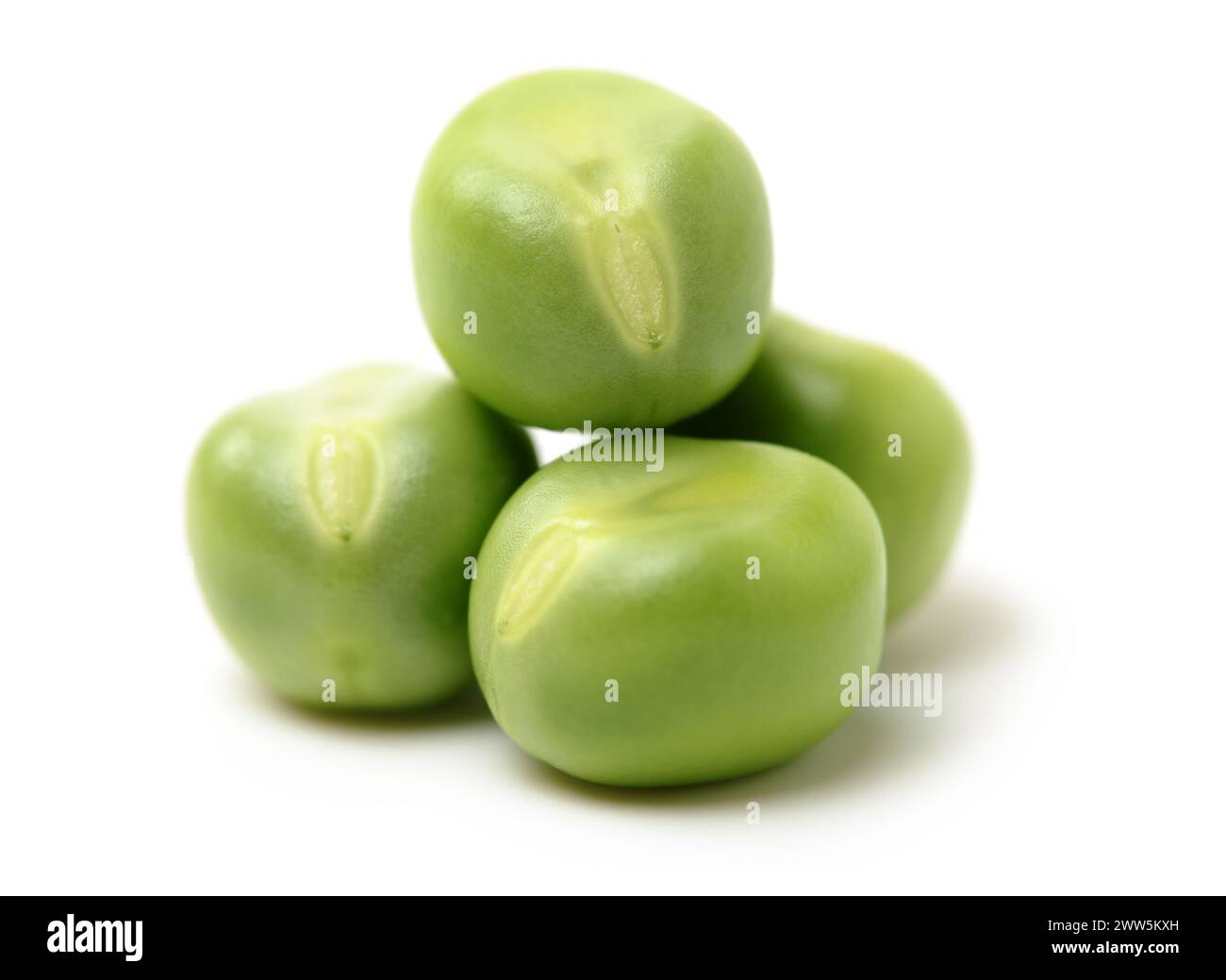 Fresh peas isolated on white background Stock Photo - Alamy