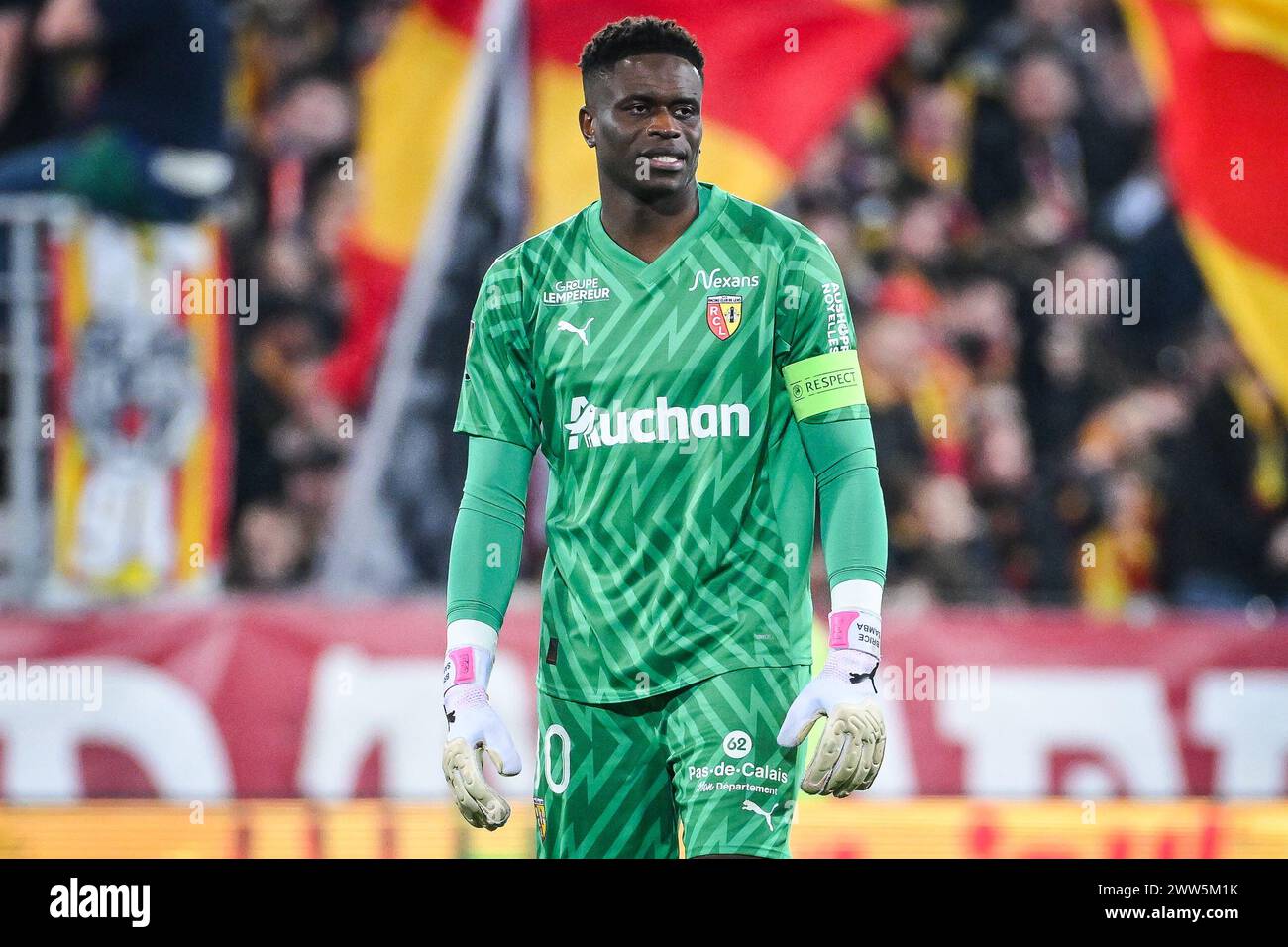Lens, France. 16th Mar, 2024. Brice SAMBA of Lens during the French ...