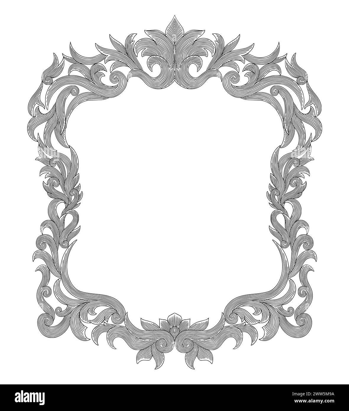 antique frame vintage engraving vector illustration Stock Vector Image ...